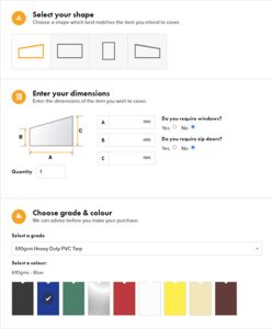 Step by step guide on how to order your Cunningham Custom Made Side panel